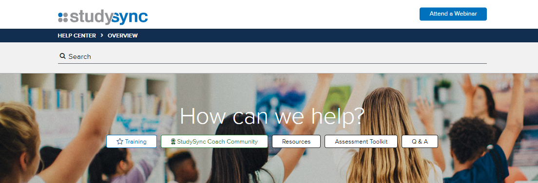 Using StudySync's Help Center