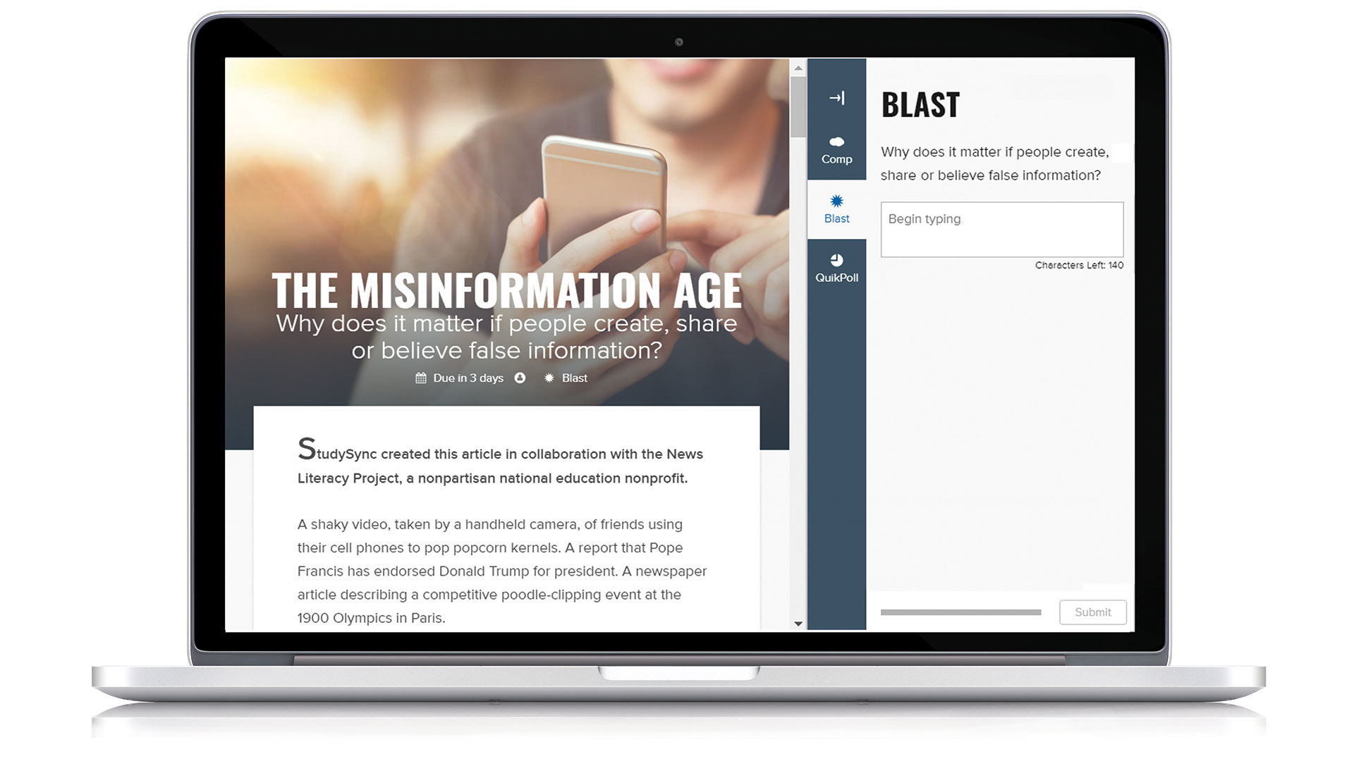 StudySync Launches SyncBlasts for Social Studies and Science